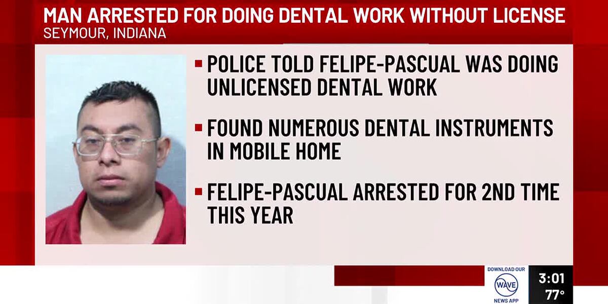 Seymour Man Charged A Second Time For Performing Unlicensed Dental Work
